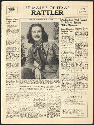 "The Rattler (Volume 21, Issue 16, Edition 1)" by St. Mary's University