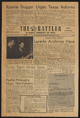 "The Rattler (Volume 45, Issue 11, Edition 1)" by St. Mary's University